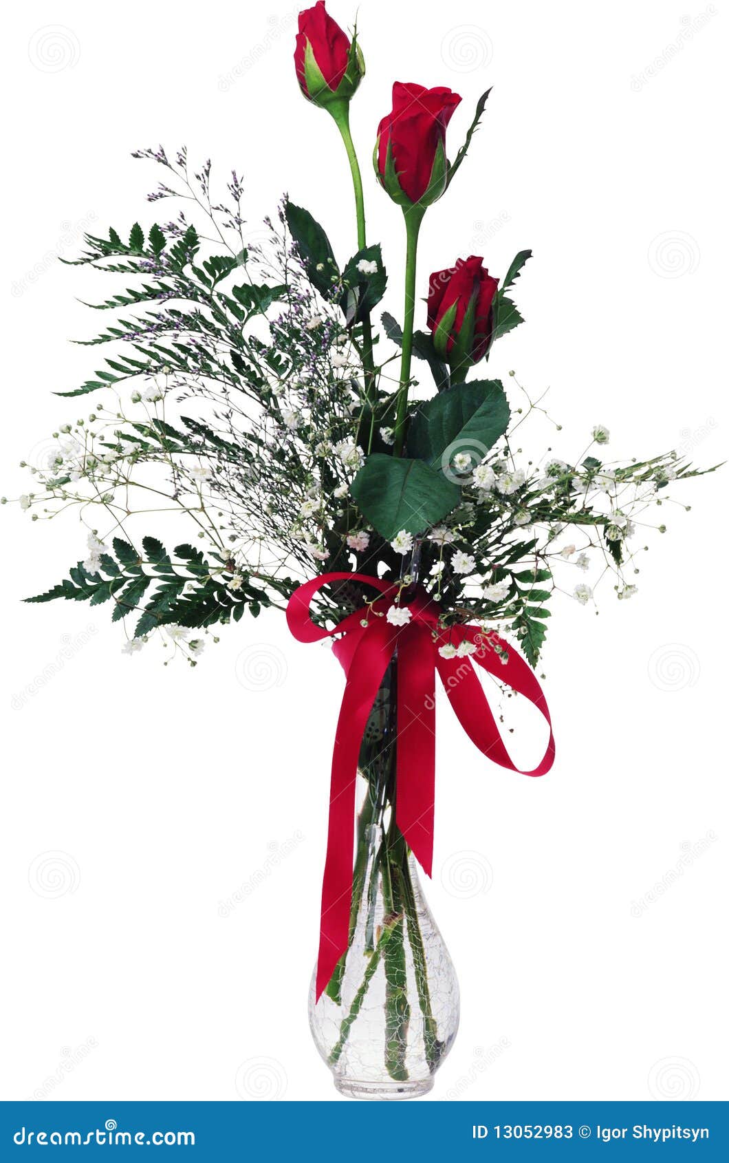 Red roses in vase. stock image. Image of adornment, nature - 13052983