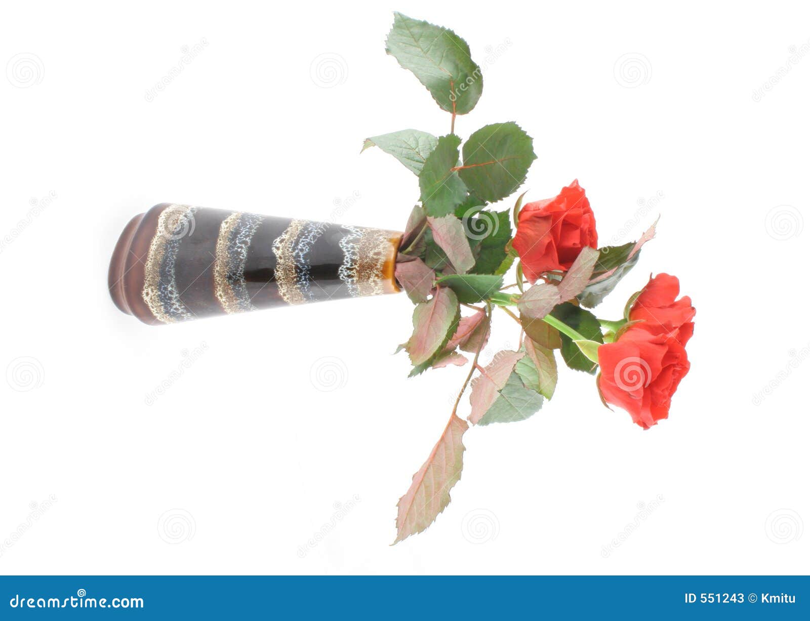 Red roses in vase stock image. Image of floral, bouquet - 551243