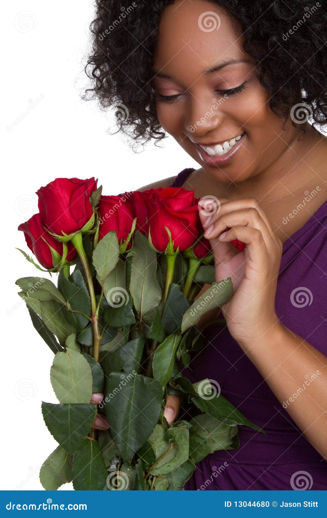 Red Roses Woman stock photo. Image of love, happiness - 13044680