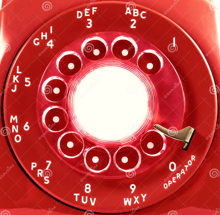 Red Rotary Phone Dial stock image. Image of phone, finger - 3701483