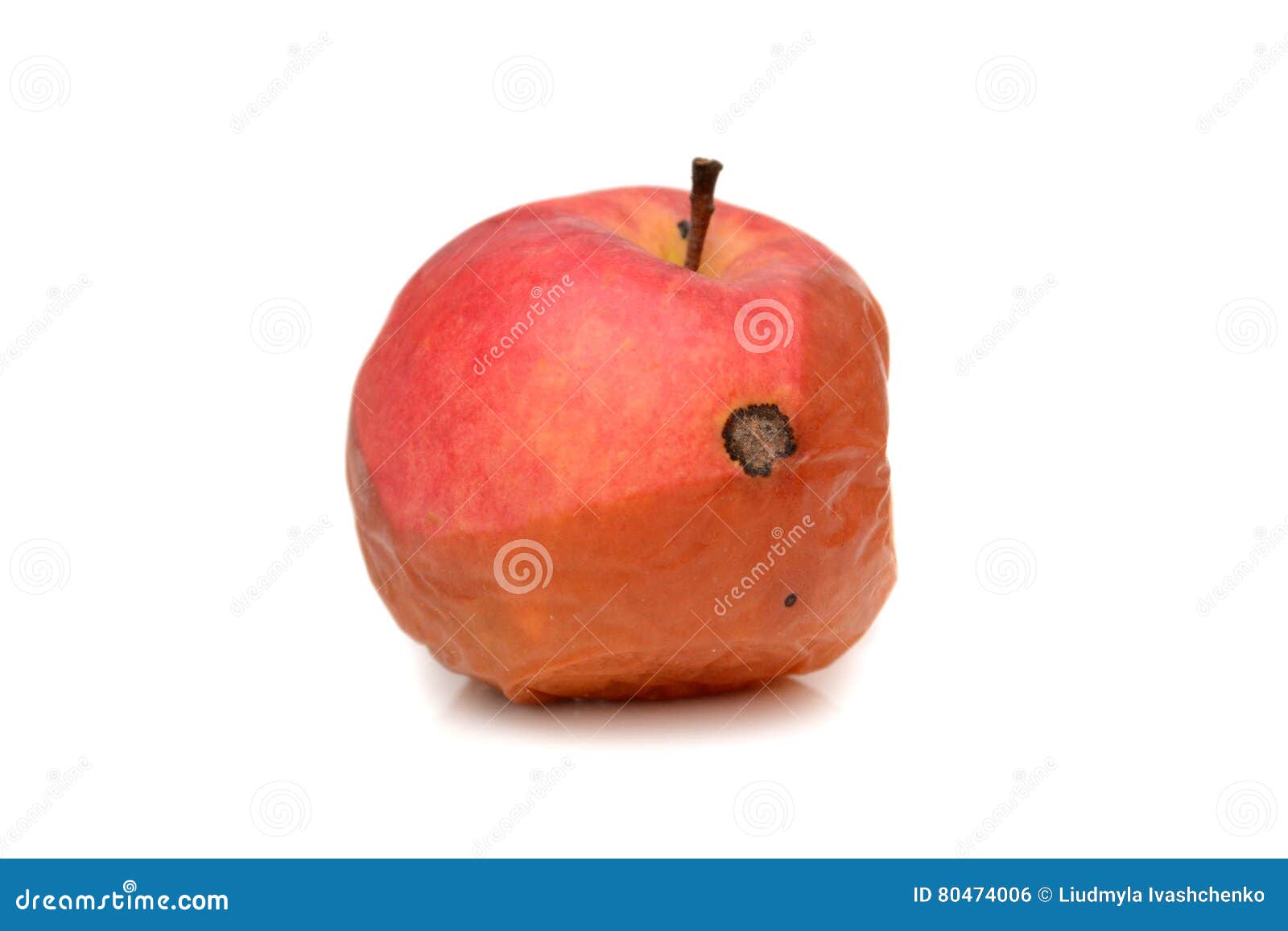 Red Rotten Apple, Natural Color and Texture. Stock Photo - Image of ...