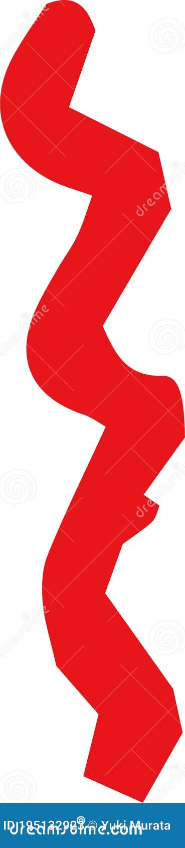 Red Rough Lines Written with a Brush Stock Vector - Illustration of ...