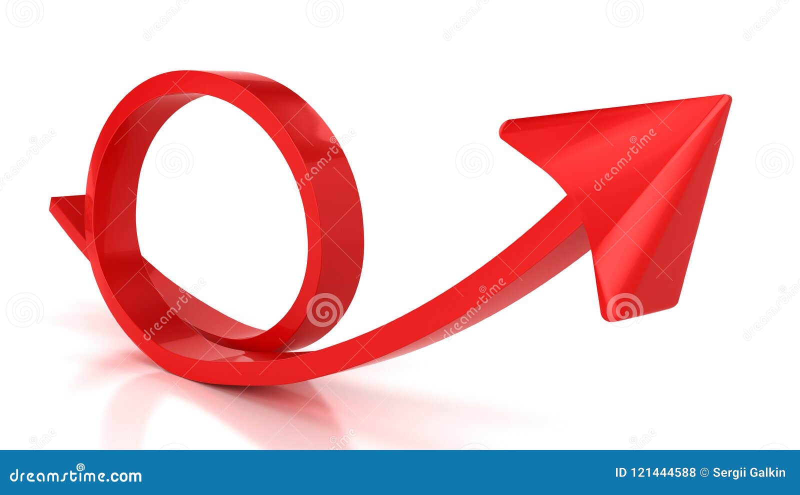 Red round arrow stock illustration. Illustration of design - 121444588