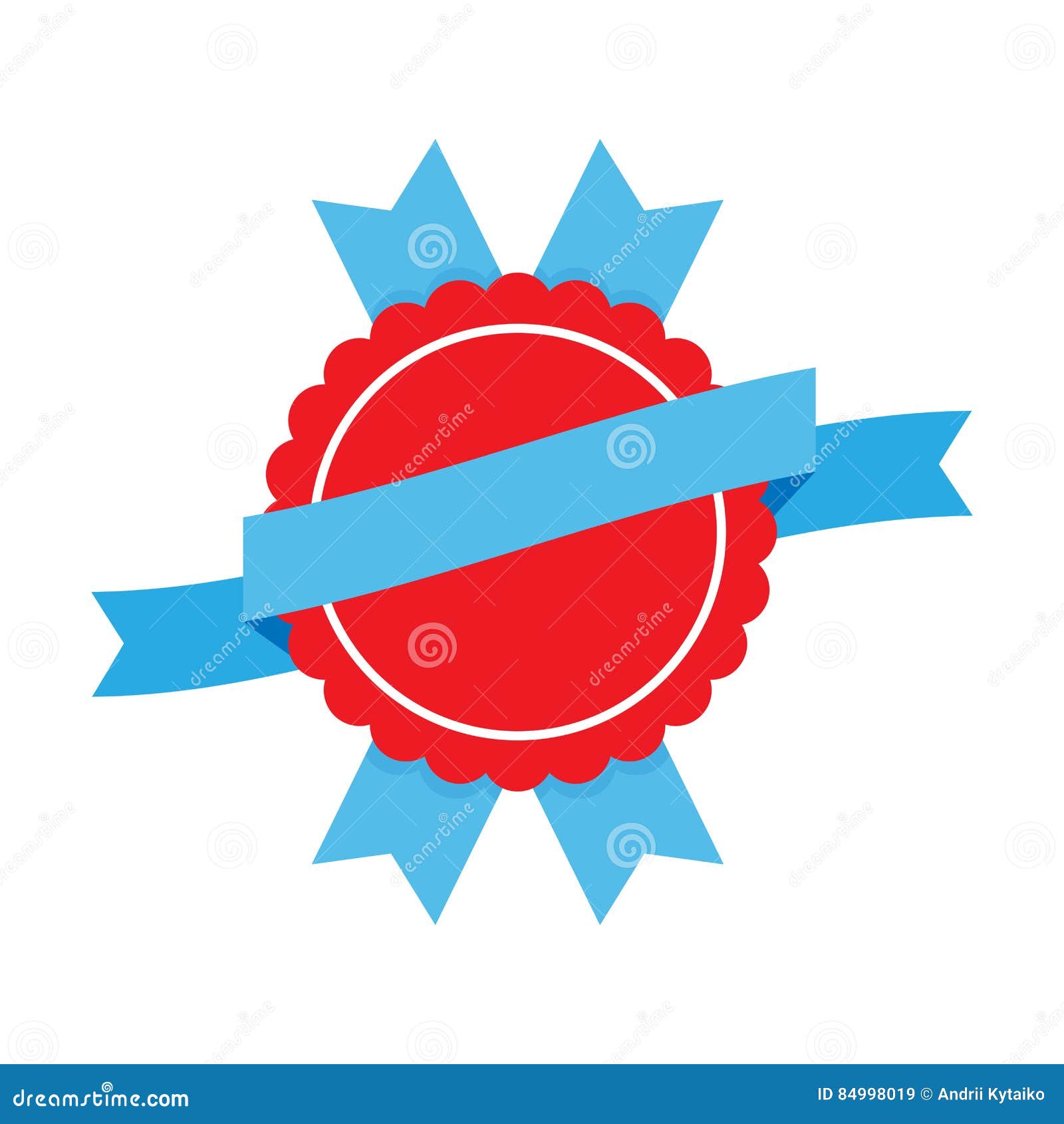 Red Round Badge Sticker Vector Flat Stock Vector - Illustration of ...