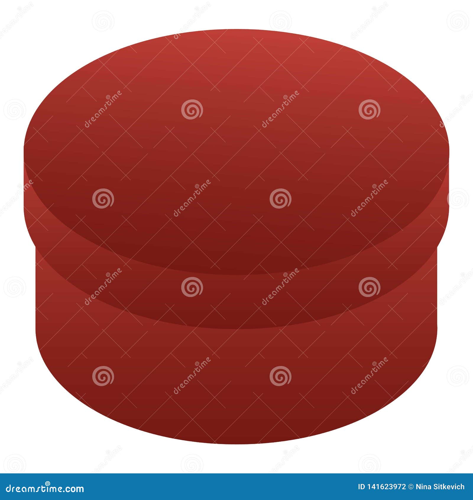 Red Round Box Icon, Isometric Style Stock Vector - Illustration of ...