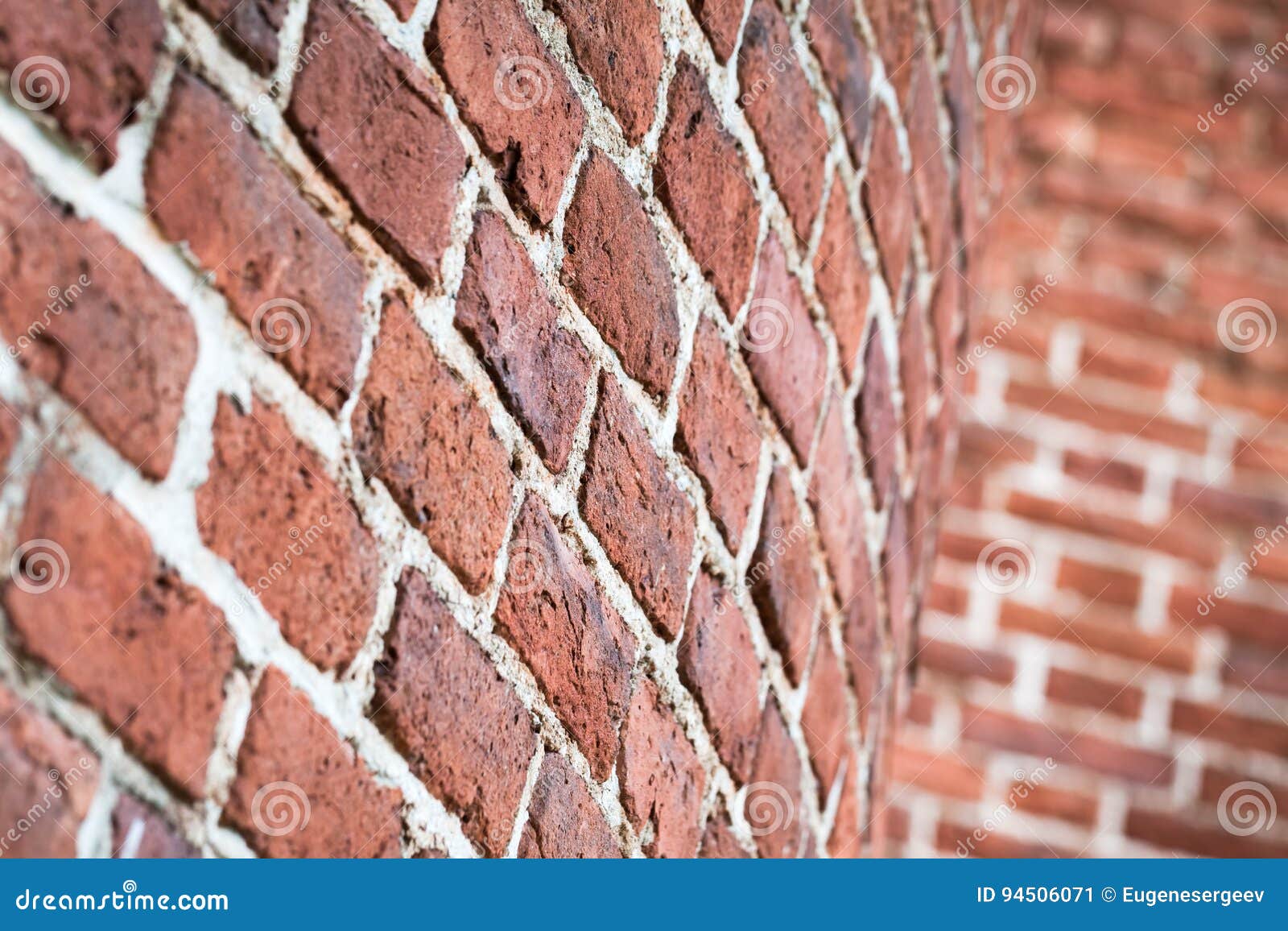 Red Round Brick Wall Pattern. Photo Background Stock Image - Image of ...