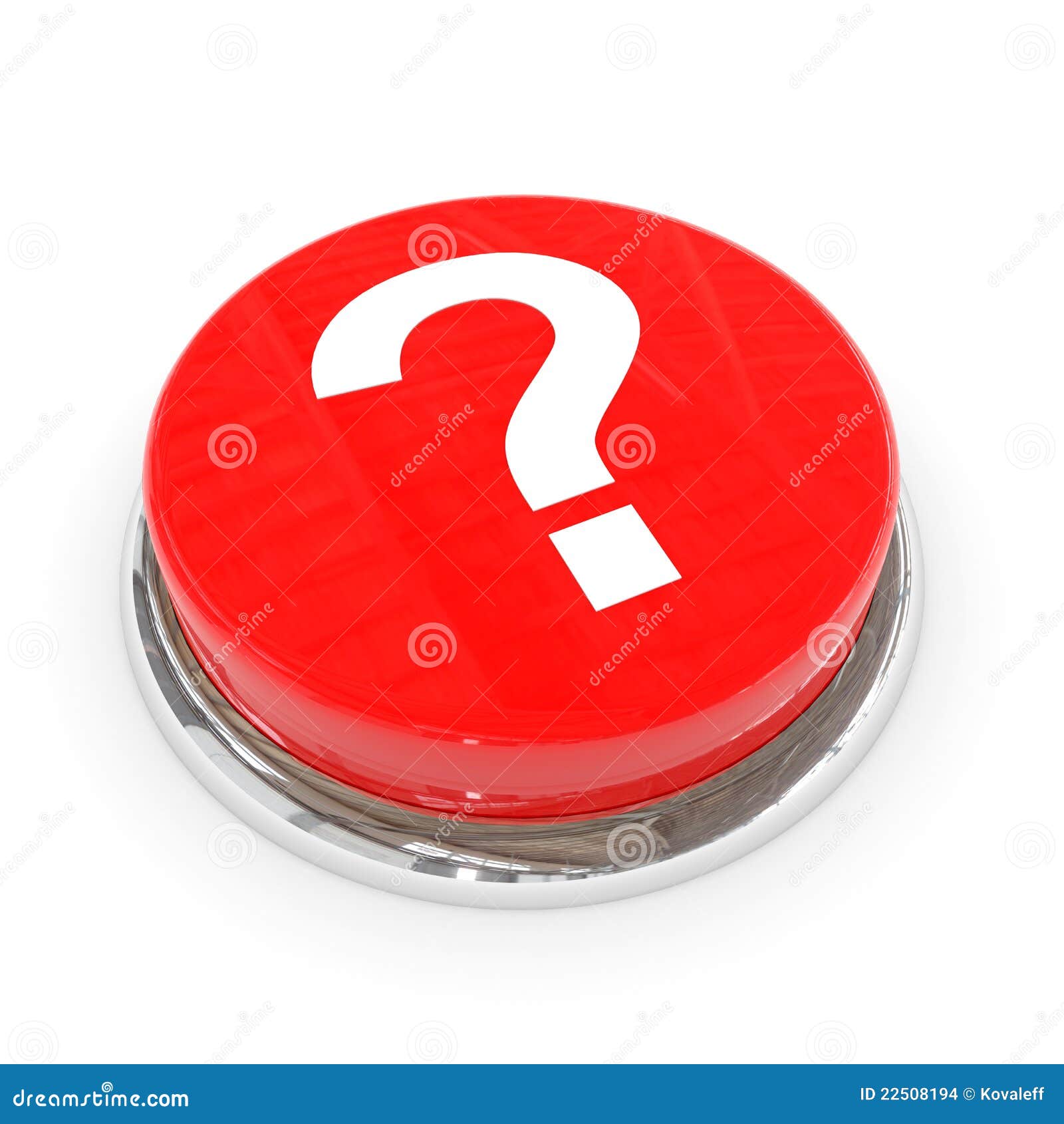 Red Round Button with White Question Mark. Stock Illustration ...