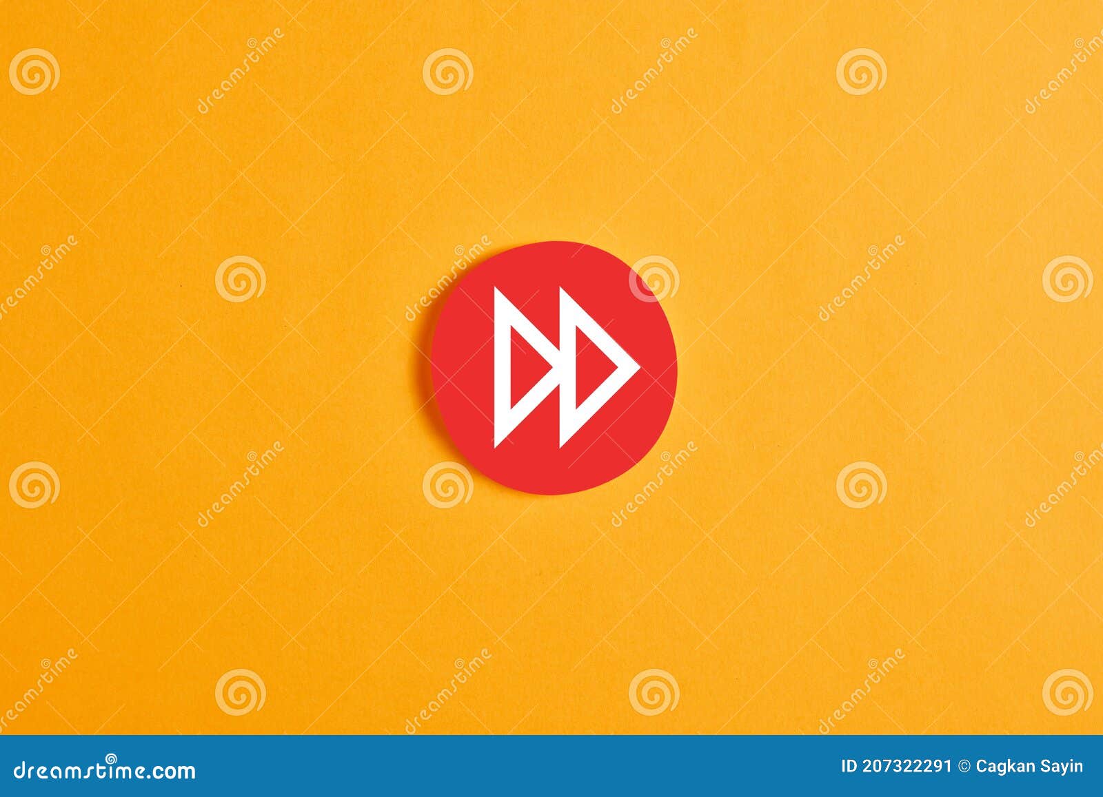 Red Round Circle with a Fast Forward Button or Icon Stock Image - Image ...