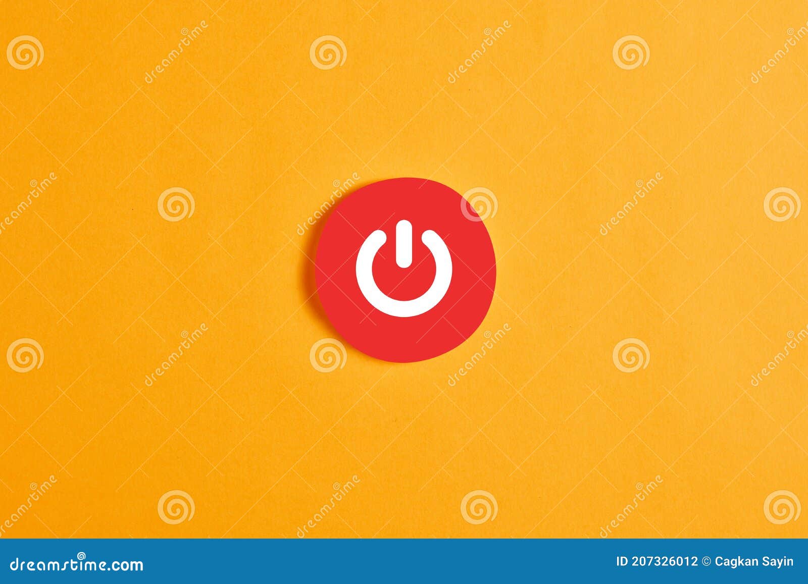 Red Round Circle with a Standby Button or Icon Stock Photo - Image of ...