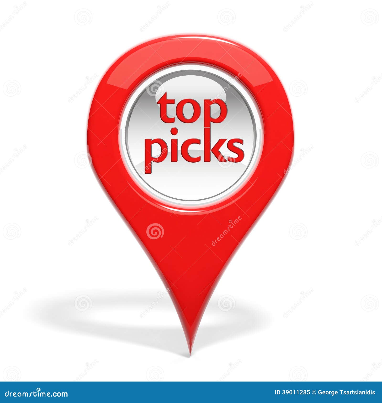 Red round 3D pin with stock illustration. Illustration of shop - 39011285