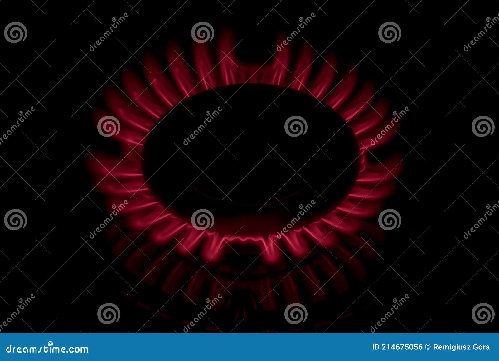 Red Round Flame Propane Butane Methane Gas Stock Photo - Image of cook ...