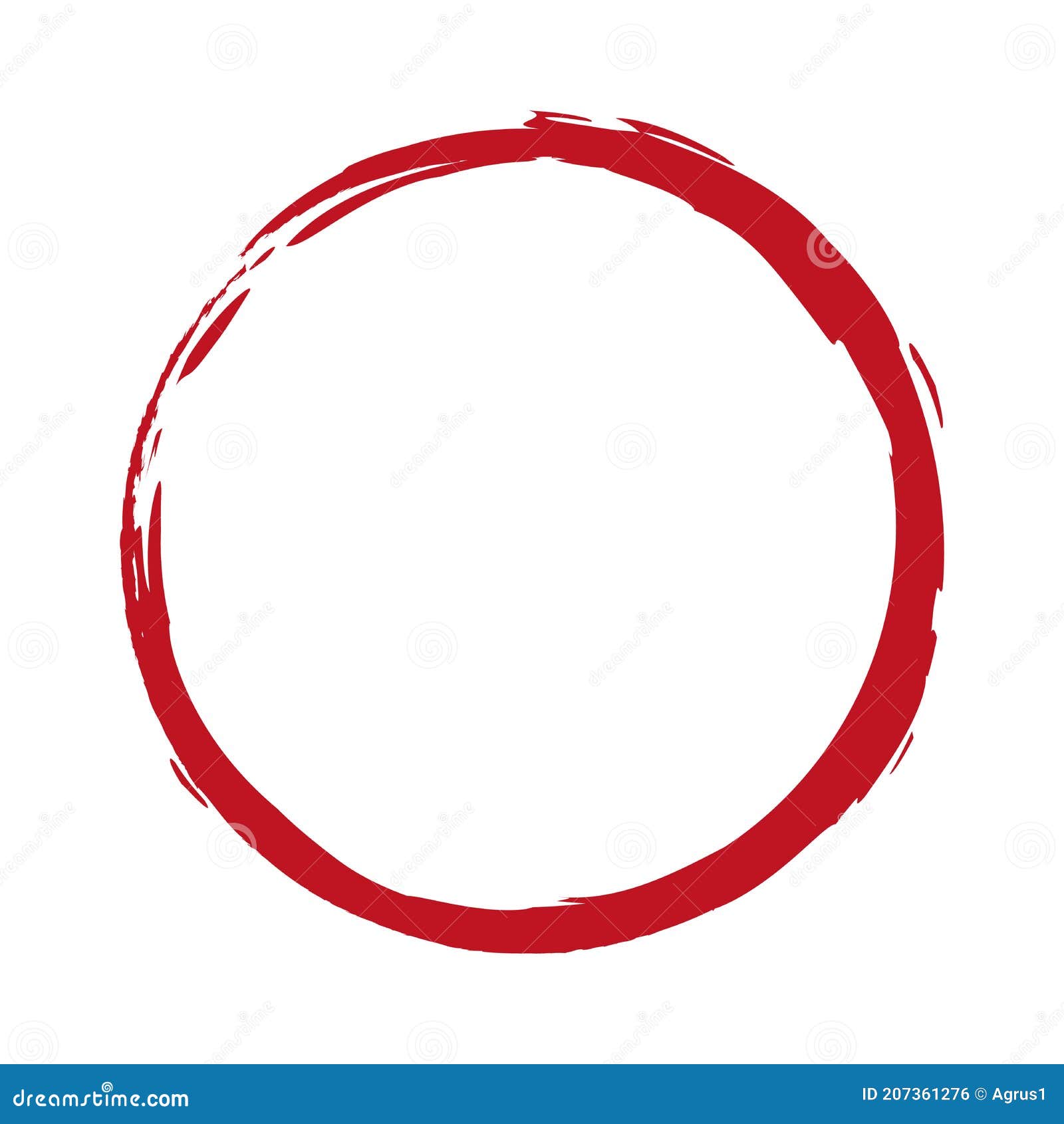 Red Round Frame Banner Isolated on White Background Stock Vector ...