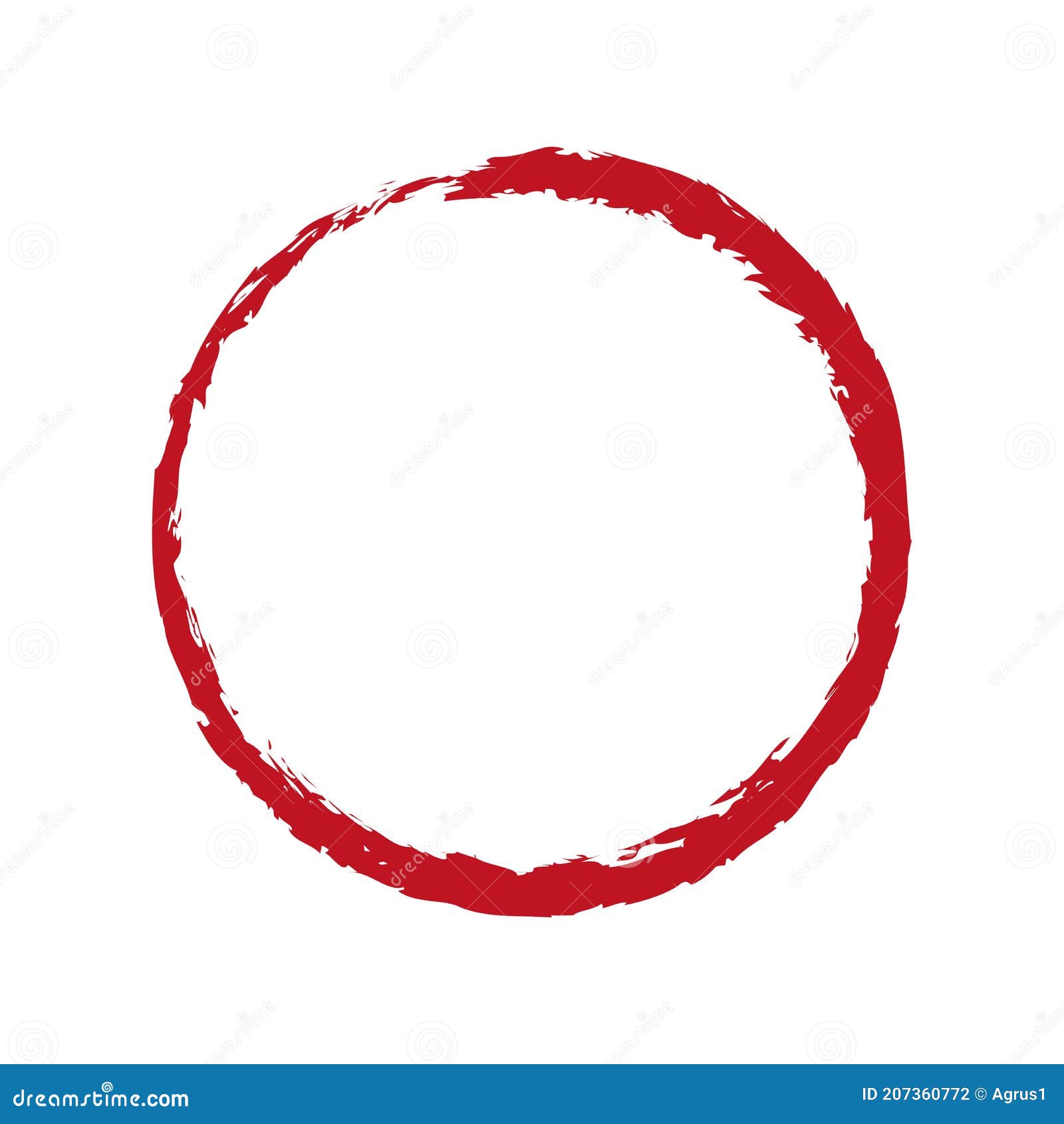 Red Round Frame Banner Isolated on White Background Stock Vector ...