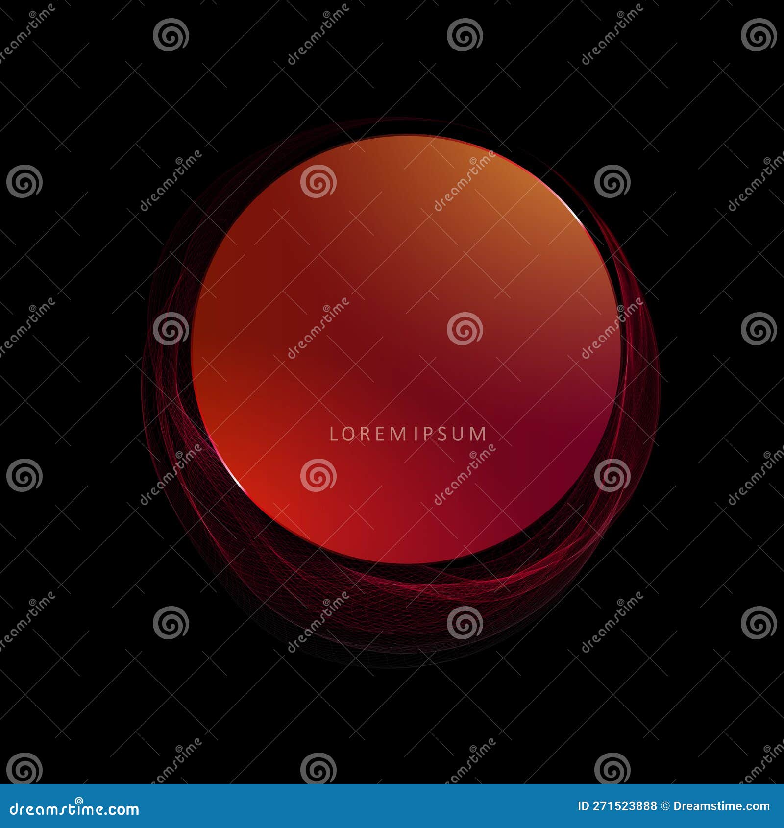 Red Round Frame, Small Wavy Transparent Texture Pattern Stock Vector ...