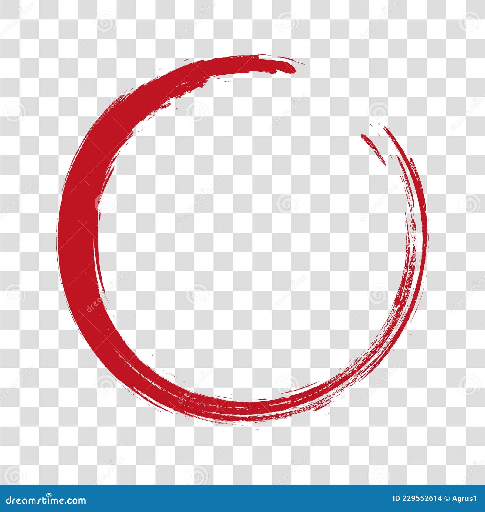 Red Round Frame on Transparent Background Stock Vector - Illustration ...