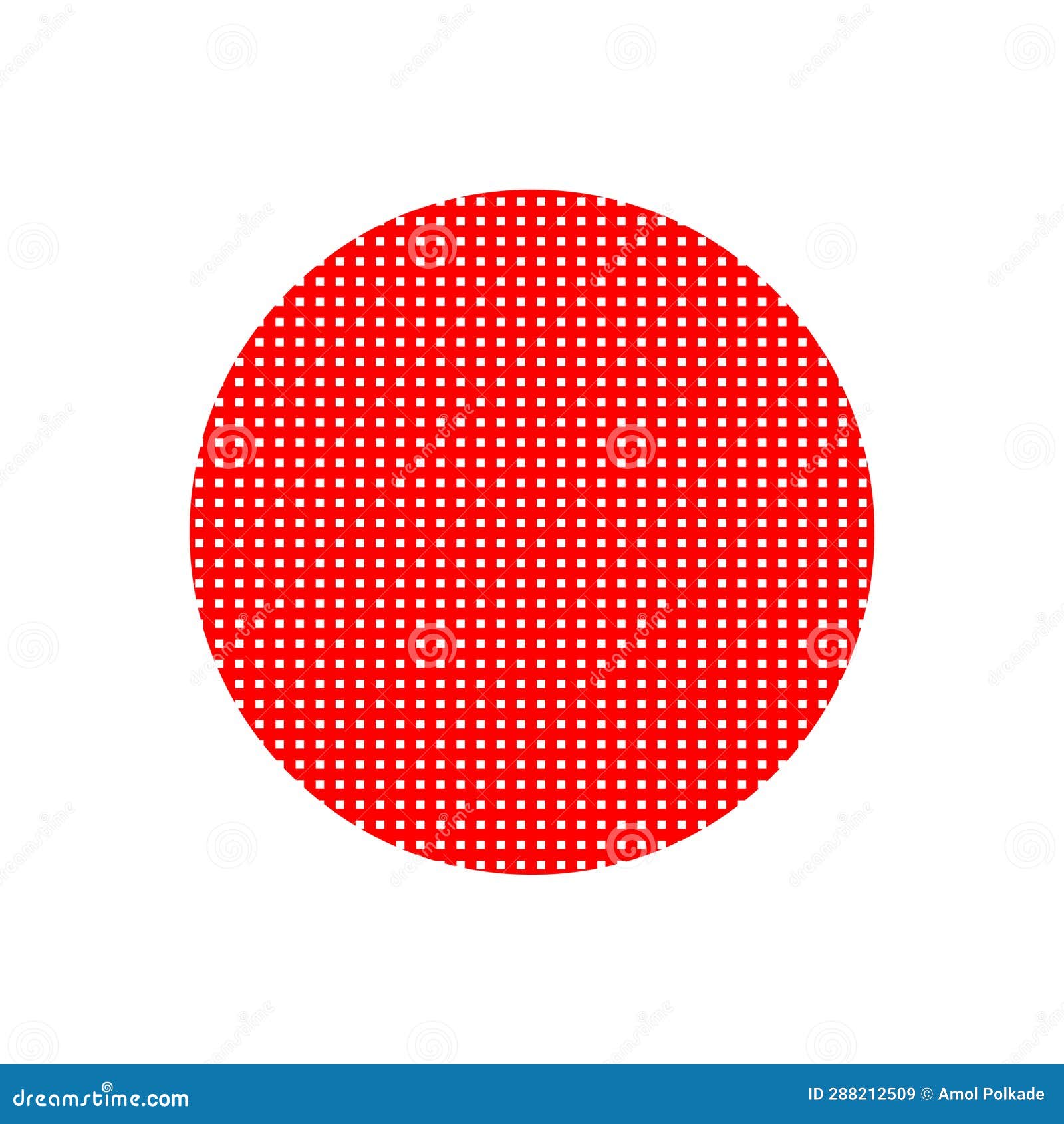 Red Round Mat Vector Icon. Red Doted Round Stock Illustration ...