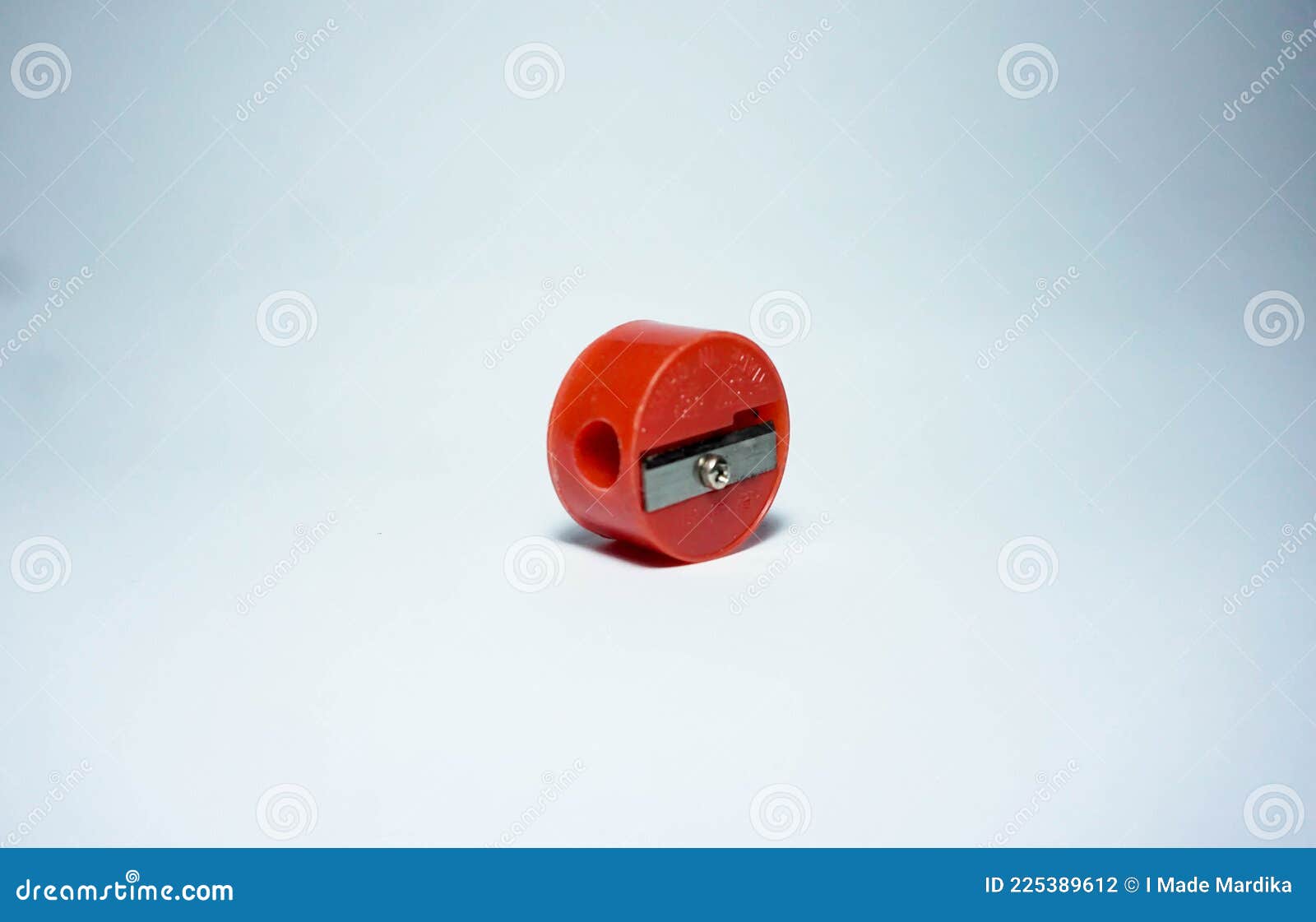 Red Pencil Sharpener Isolated on a White Background Stock Photo - Image ...