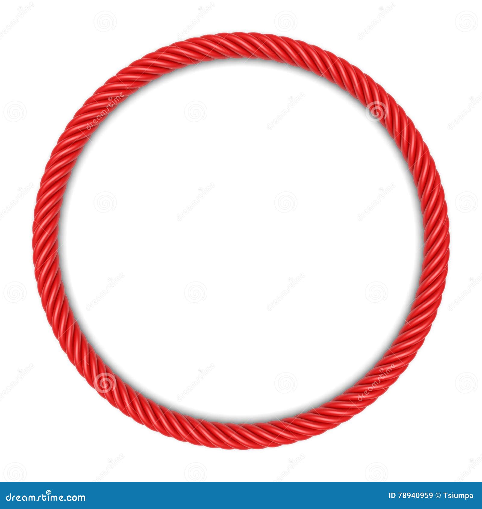 Red round rope frame stock illustration. Illustration of shape - 78940959