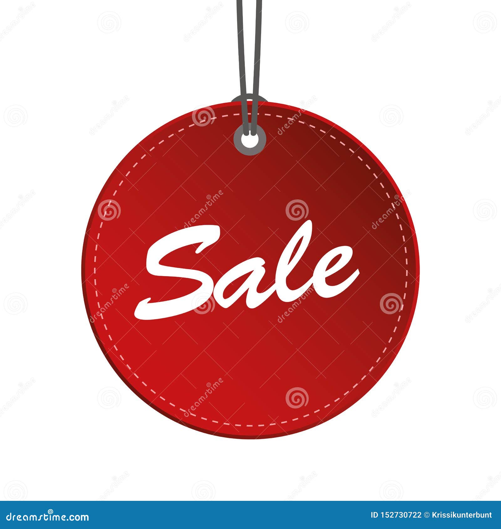 Red Round Sale Hanging Label Tag Stock Vector - Illustration of graphic ...