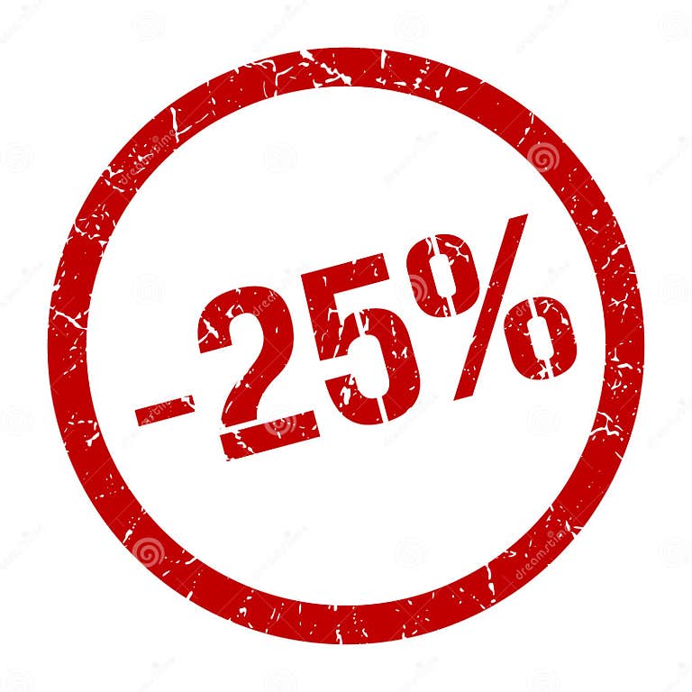 -25 stamp stock vector. Illustration of scratched, round - 136893964