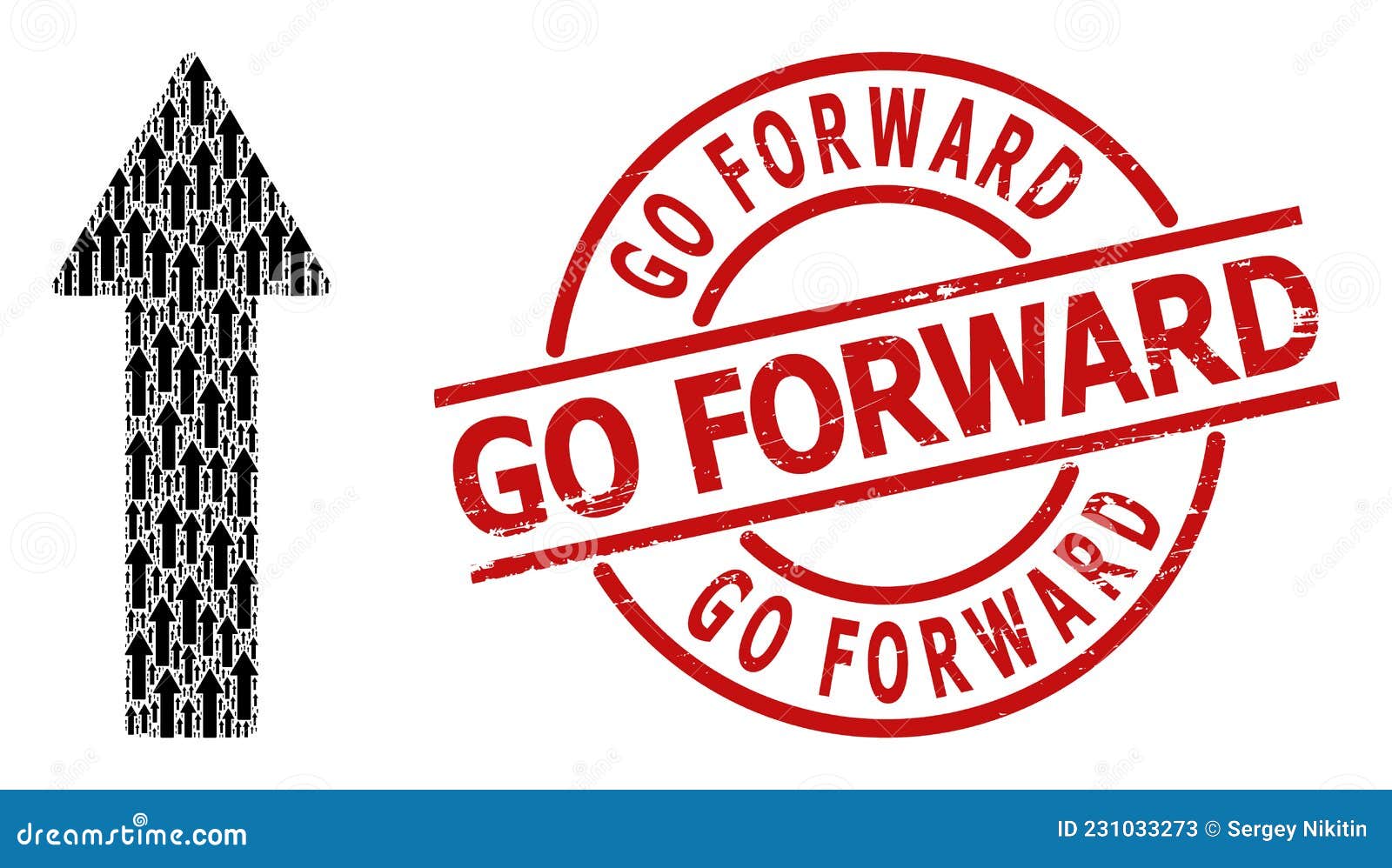 Up Arrow Icon Recursive Collage and Textured Go Forward Badge Stock ...