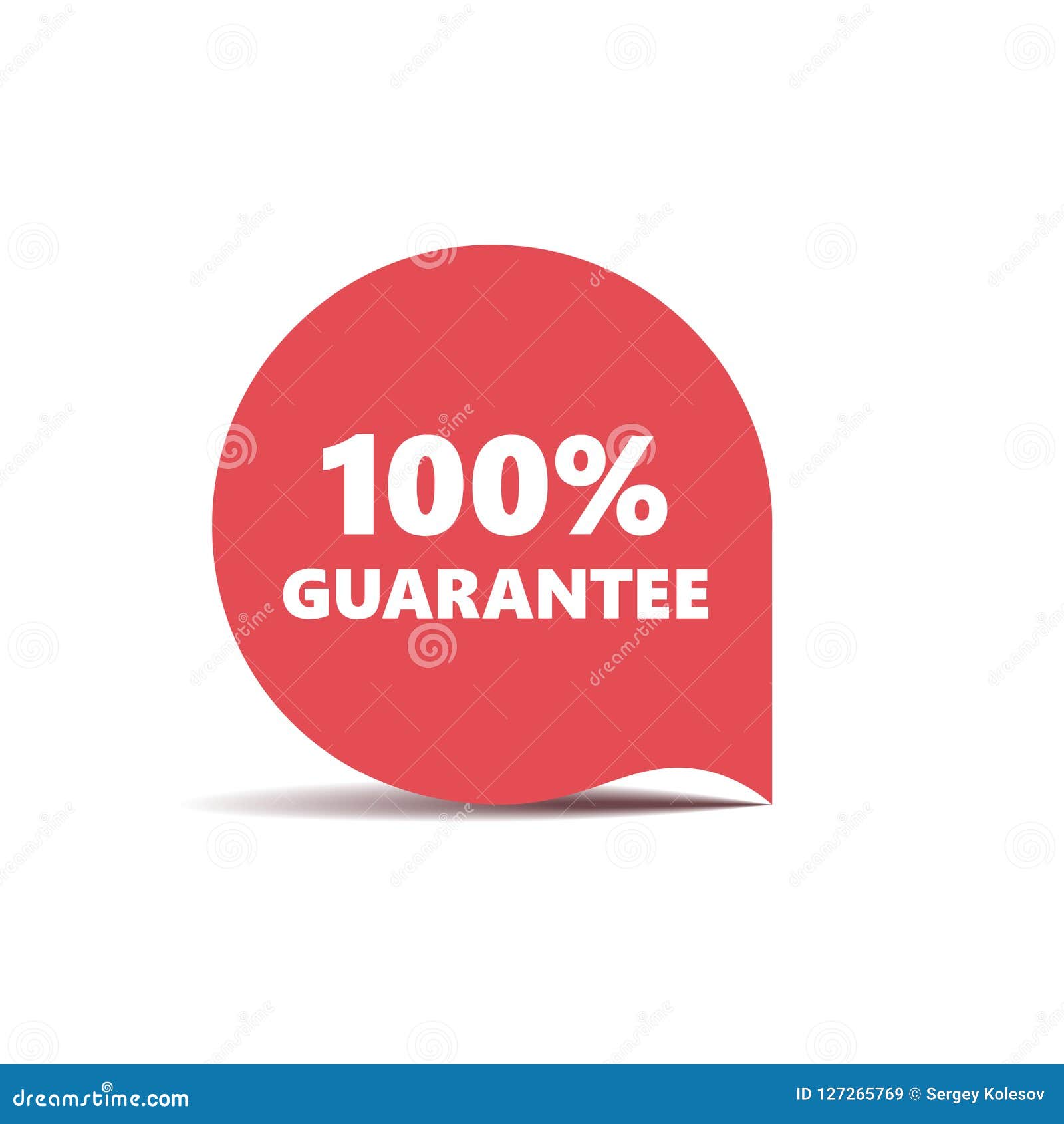 Red round sticker stock vector. Illustration of band - 127265769