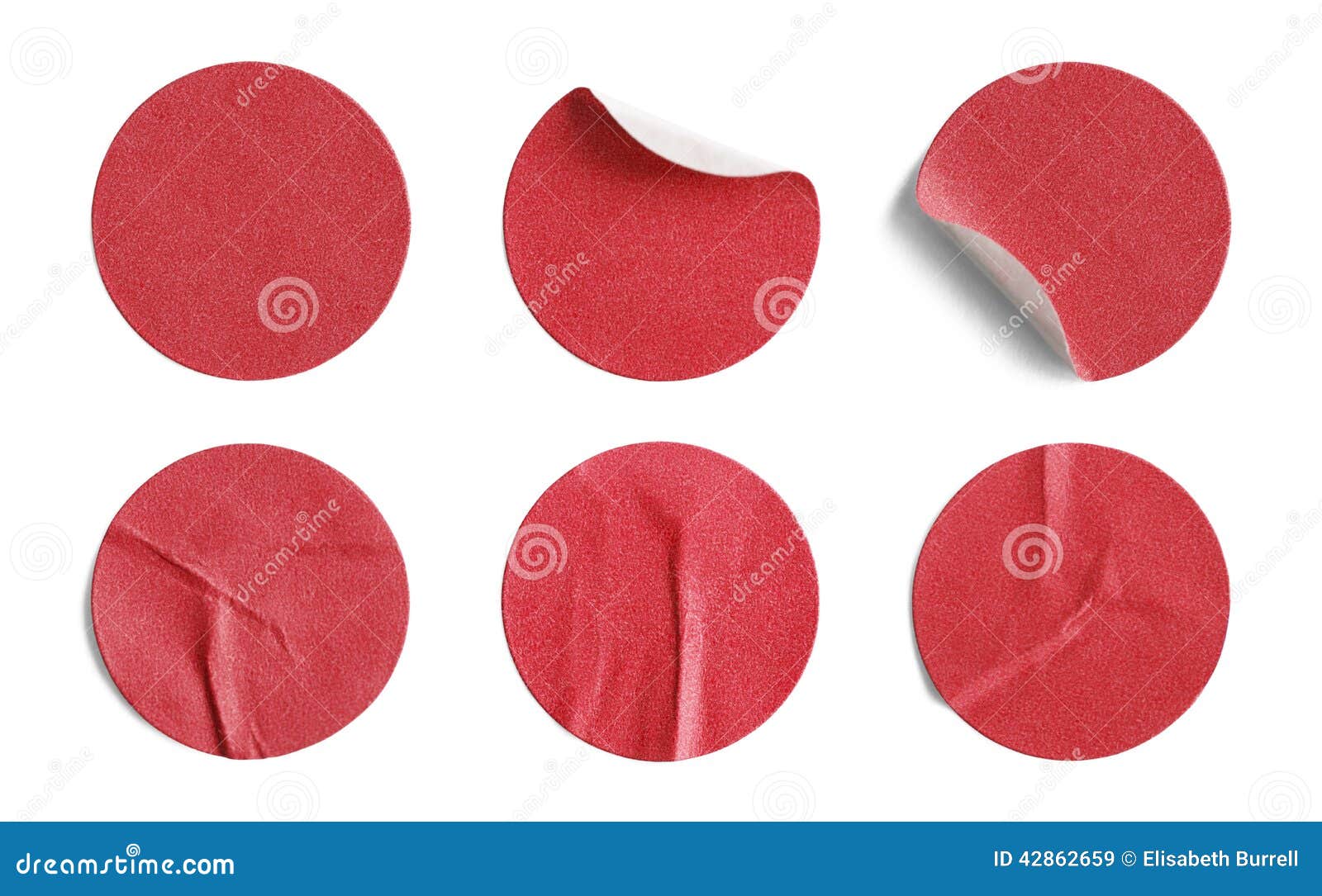 Red Round Stickers stock image. Image of curve, sticker - 42862659