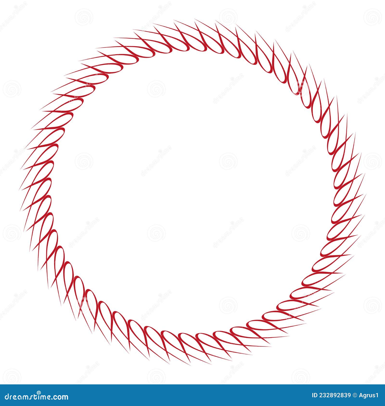 Red Round Vector Frame - Circle Banner on White Background Stock Vector ...
