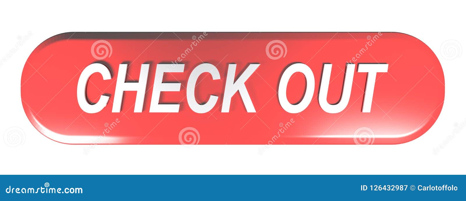Red Rounded Rectangle Push Button CHECK OUT - 3D Rendering Stock ...