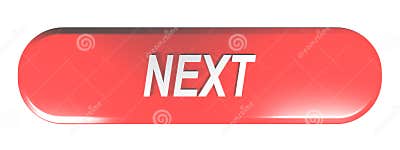 Red Rounded Rectangle Push Button NEXT - 3D Rendering Stock ...