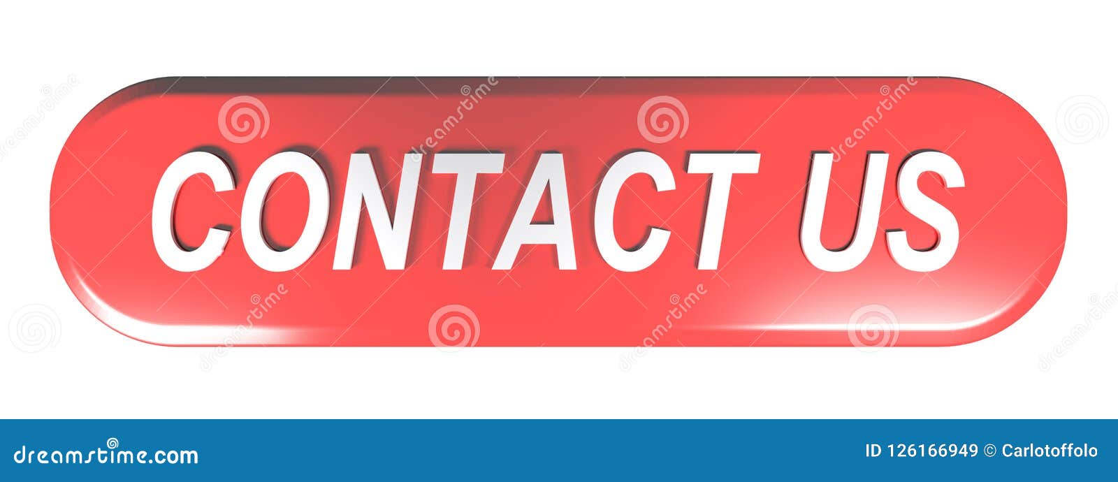 Red Rounded Rectangle Push Button CONTACT US - 3D Rendering Stock ...