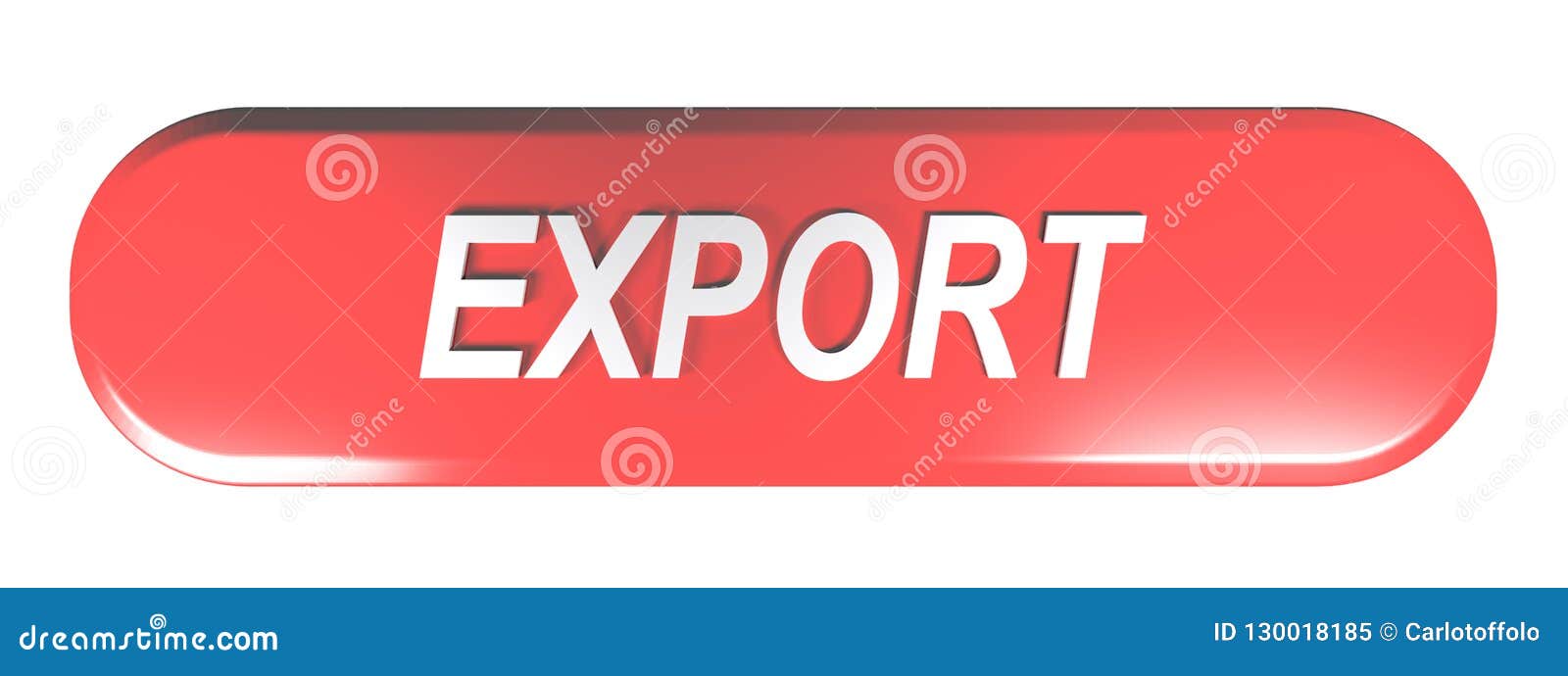 Red Rounded Rectangle Push Button EXPORT - 3D Rendering Stock ...