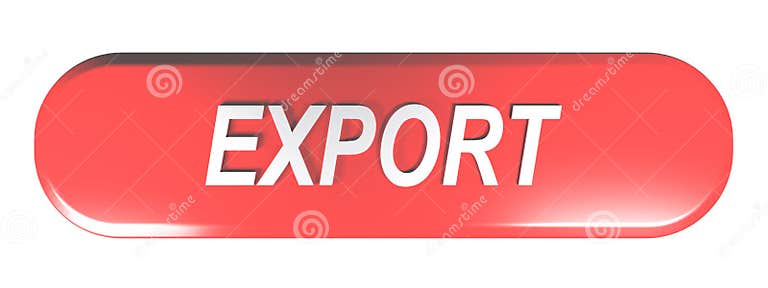 Red Rounded Rectangle Push Button EXPORT - 3D Rendering Stock ...