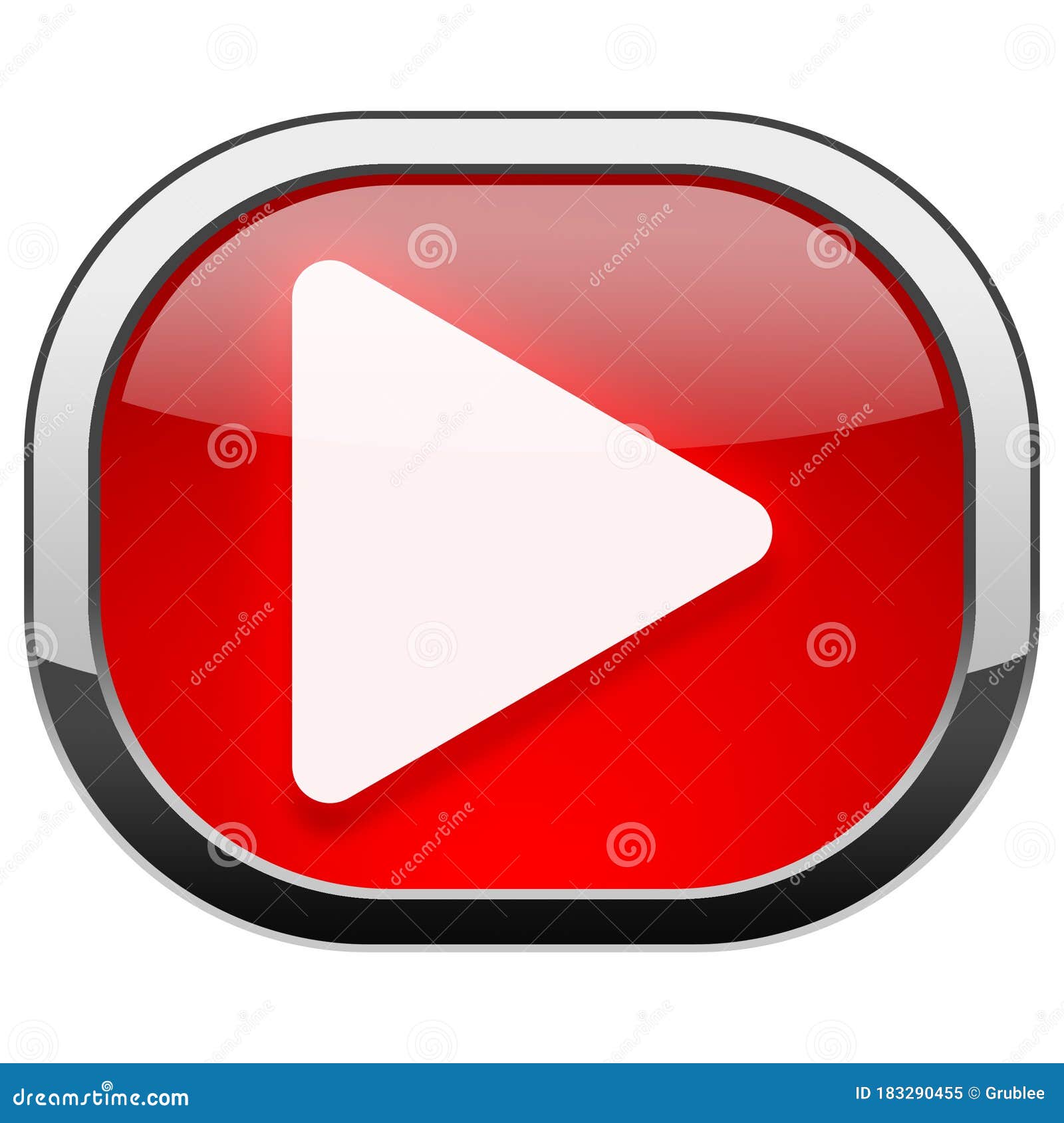 Red Rounded Square Button - Right Stock Illustration - Illustration of ...