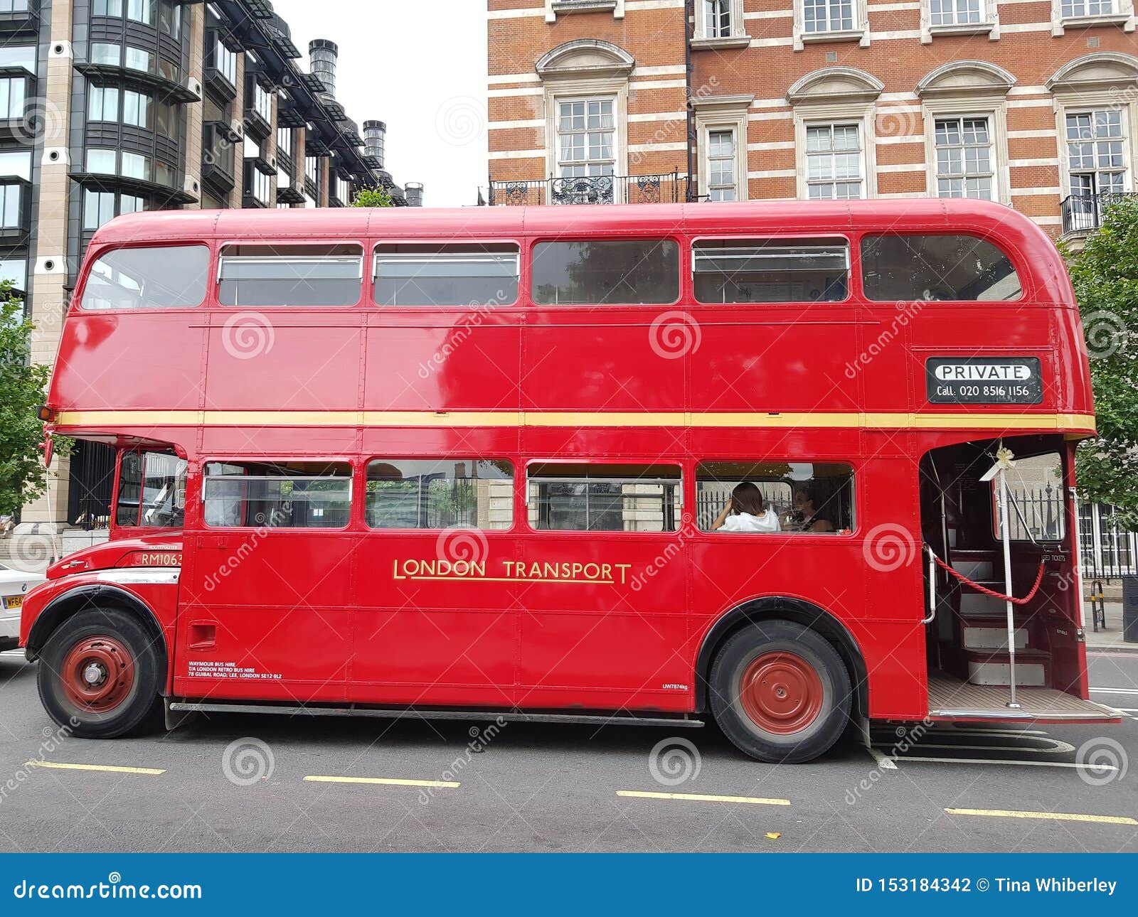 Red Routemaster bus editorial photography. Image of traditional - 153184342