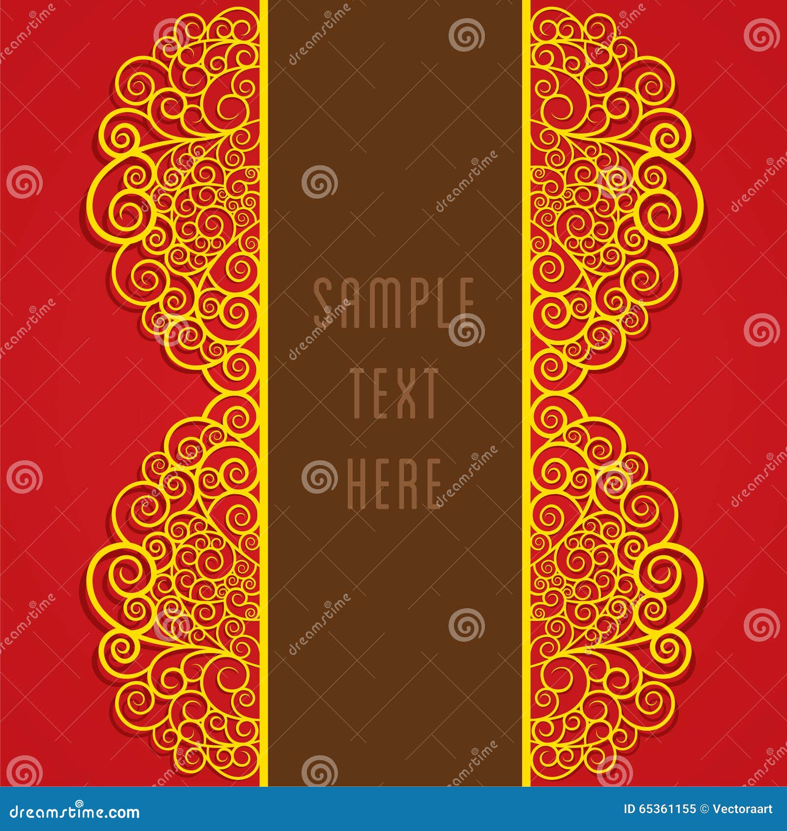 Red Royal Color Banner Design Stock Vector - Illustration of ornament ...