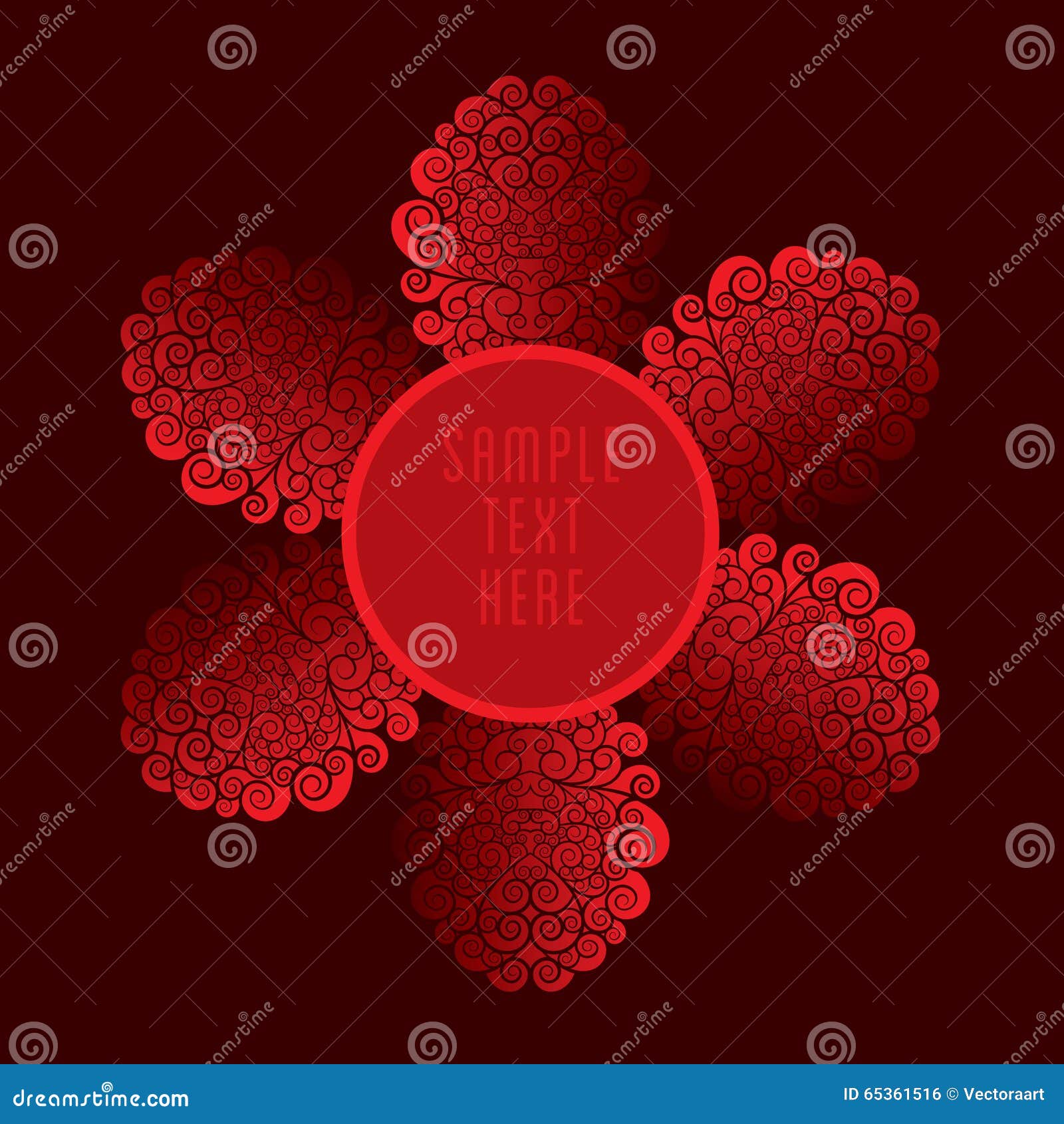Red Royal Luxury Banner or Label Design Stock Vector - Illustration of ...