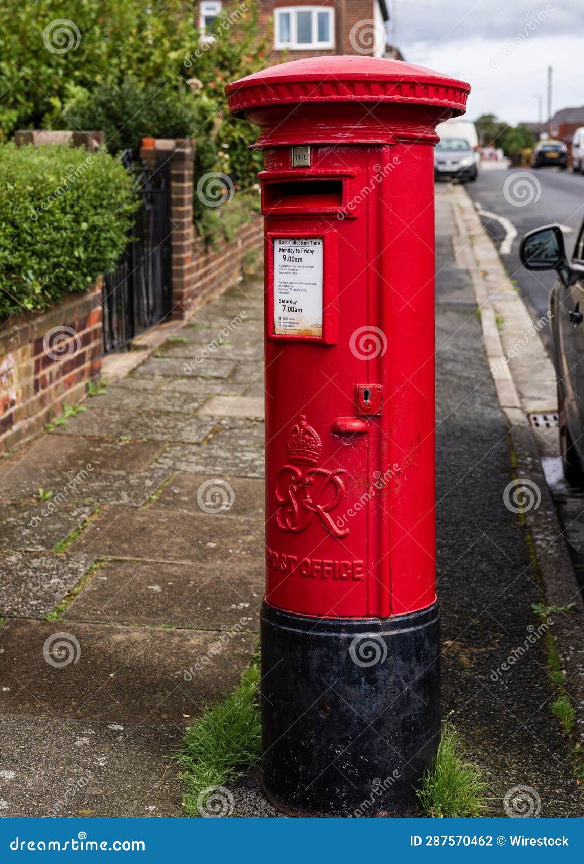 Red Royal Mail Post Box by the Road Side Editorial Photography - Image ...