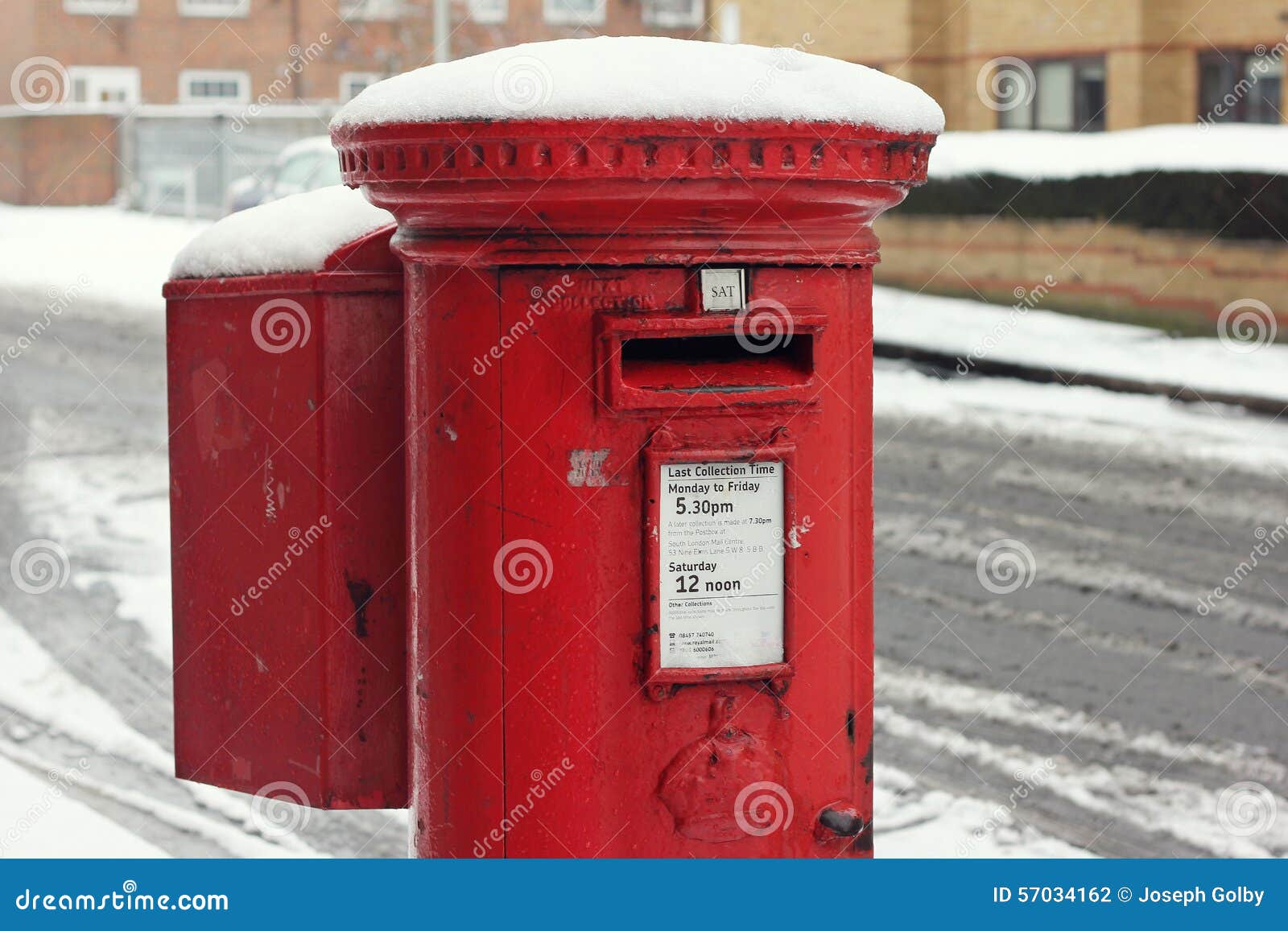 Post Box Snow. Royal Mail Winter Stock Photo - Image of holidays ...