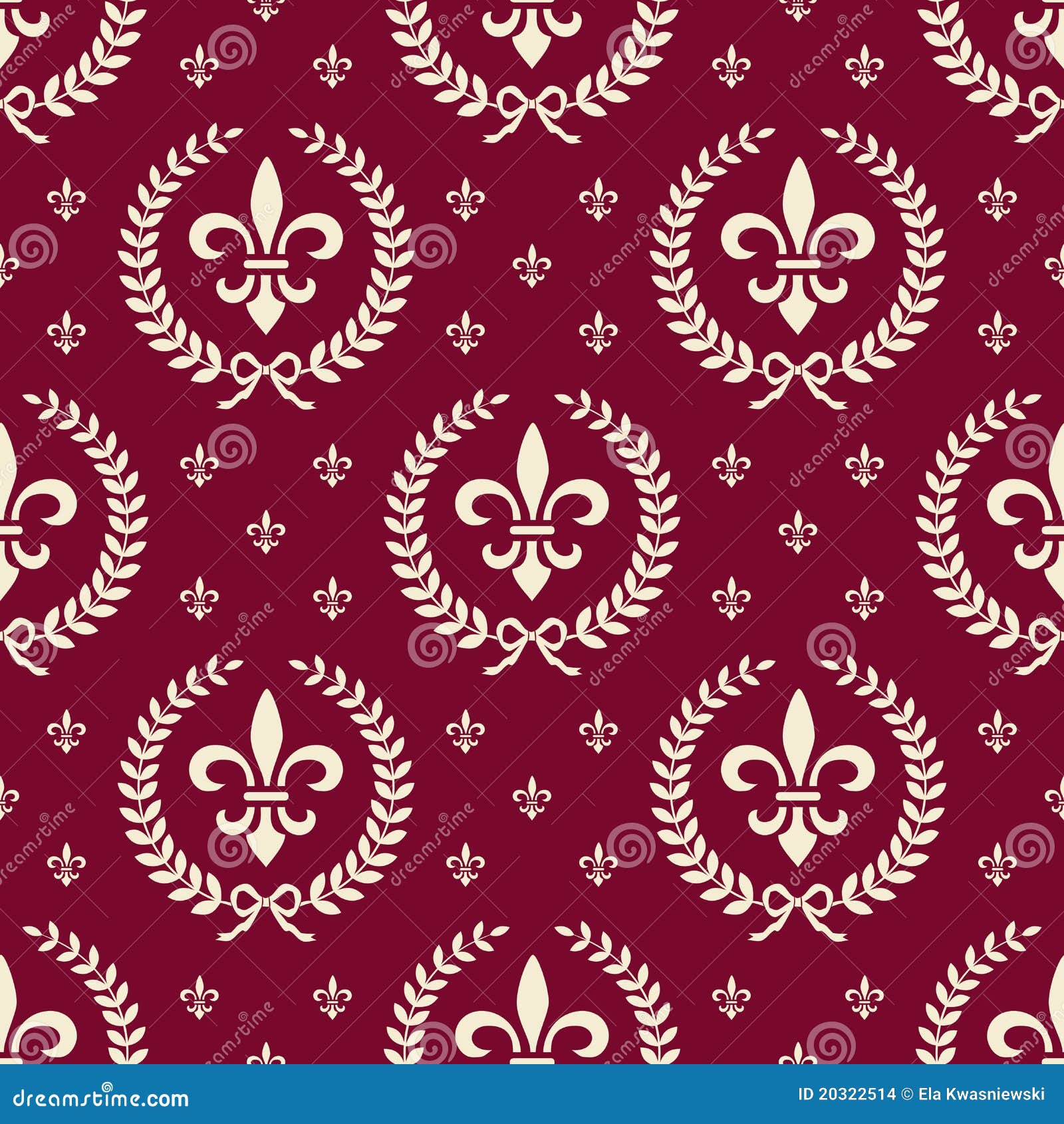 Red Royal Seamless Textile Pattern Stock Vector - Illustration of ...