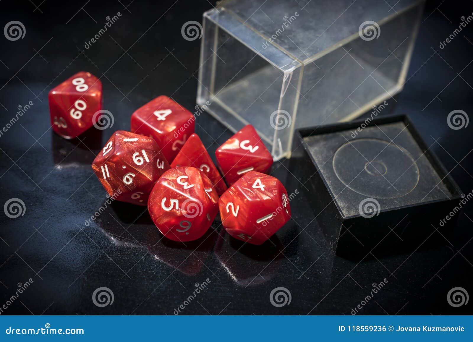 Red RPG dice stock photo. Image of concept, battle, play - 118559236