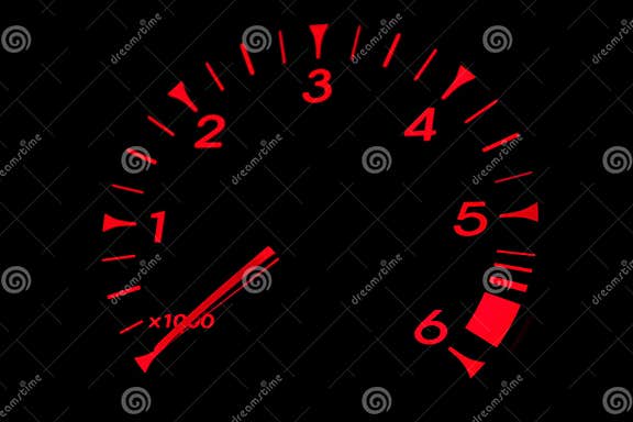 Red RPM Dial stock photo. Image of night, wheel, instrument - 21984864