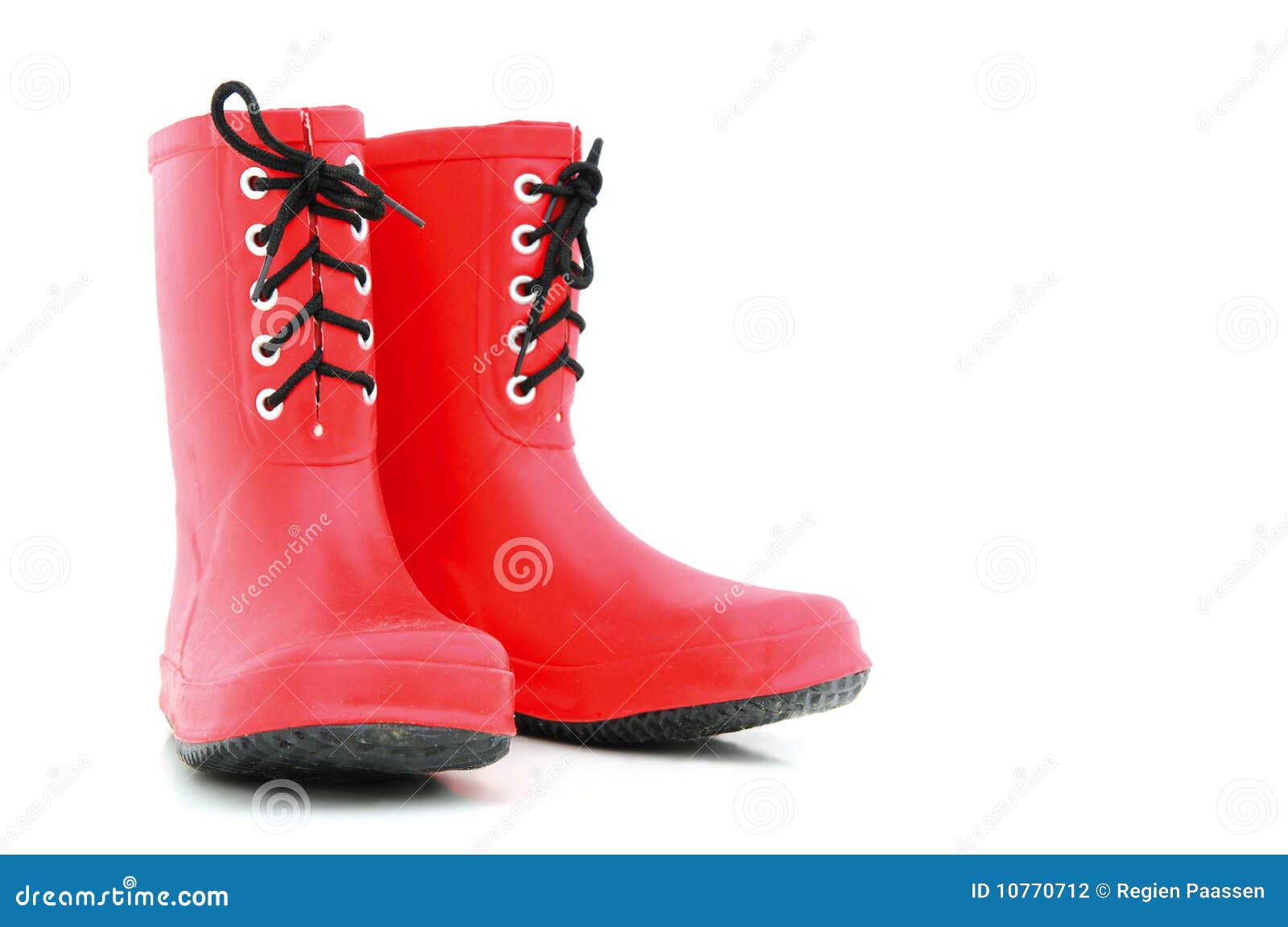 Red rubber boots stock photo. Image of bright, isolated - 10770712