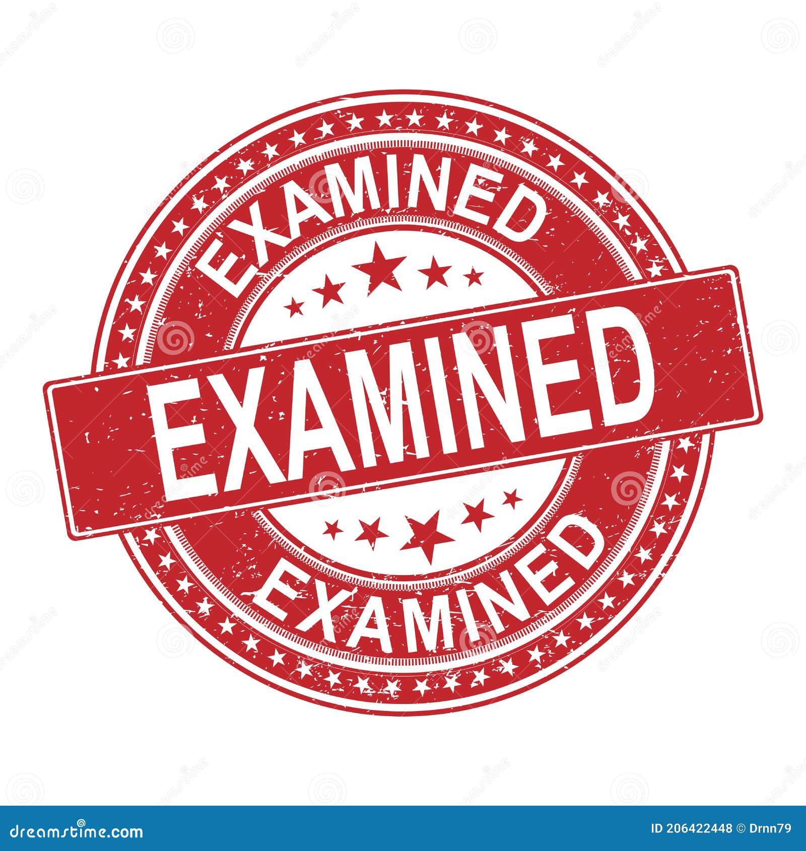 Red Rubber EXAMINE Stamp on White Background Stock Vector ...