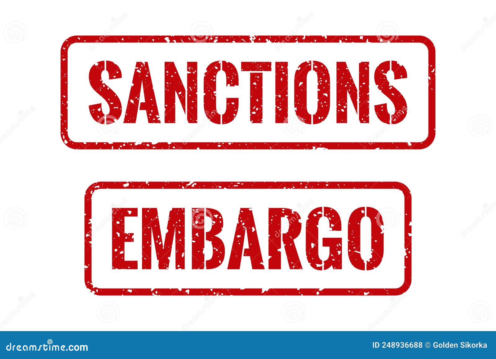 Sanctions. The Text On The Russian Flag Symbols Of The USA And The ...