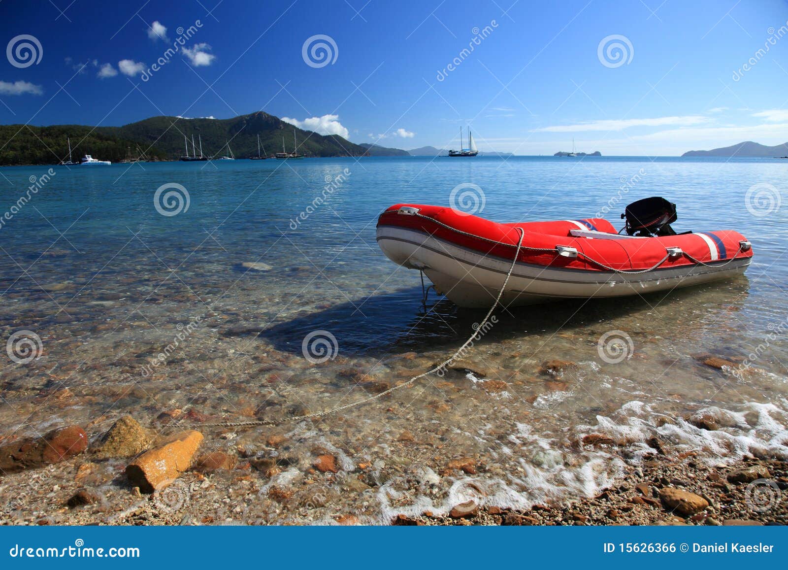 Red rubber raft stock photo. Image of raft, coastline - 15626366