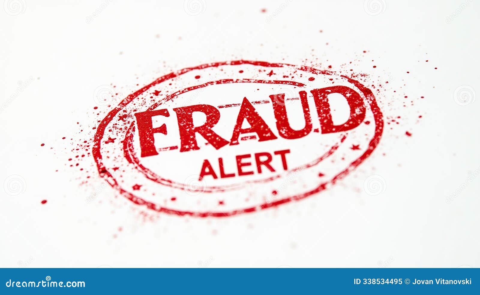 Red Rubber Stamp with Fraud Alert Message on White Background Stock ...