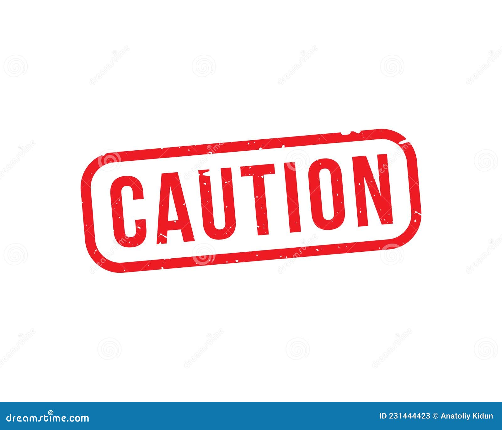 Red Rubber Stamp with Text Caution,watermark Vector Isolated. Red ...