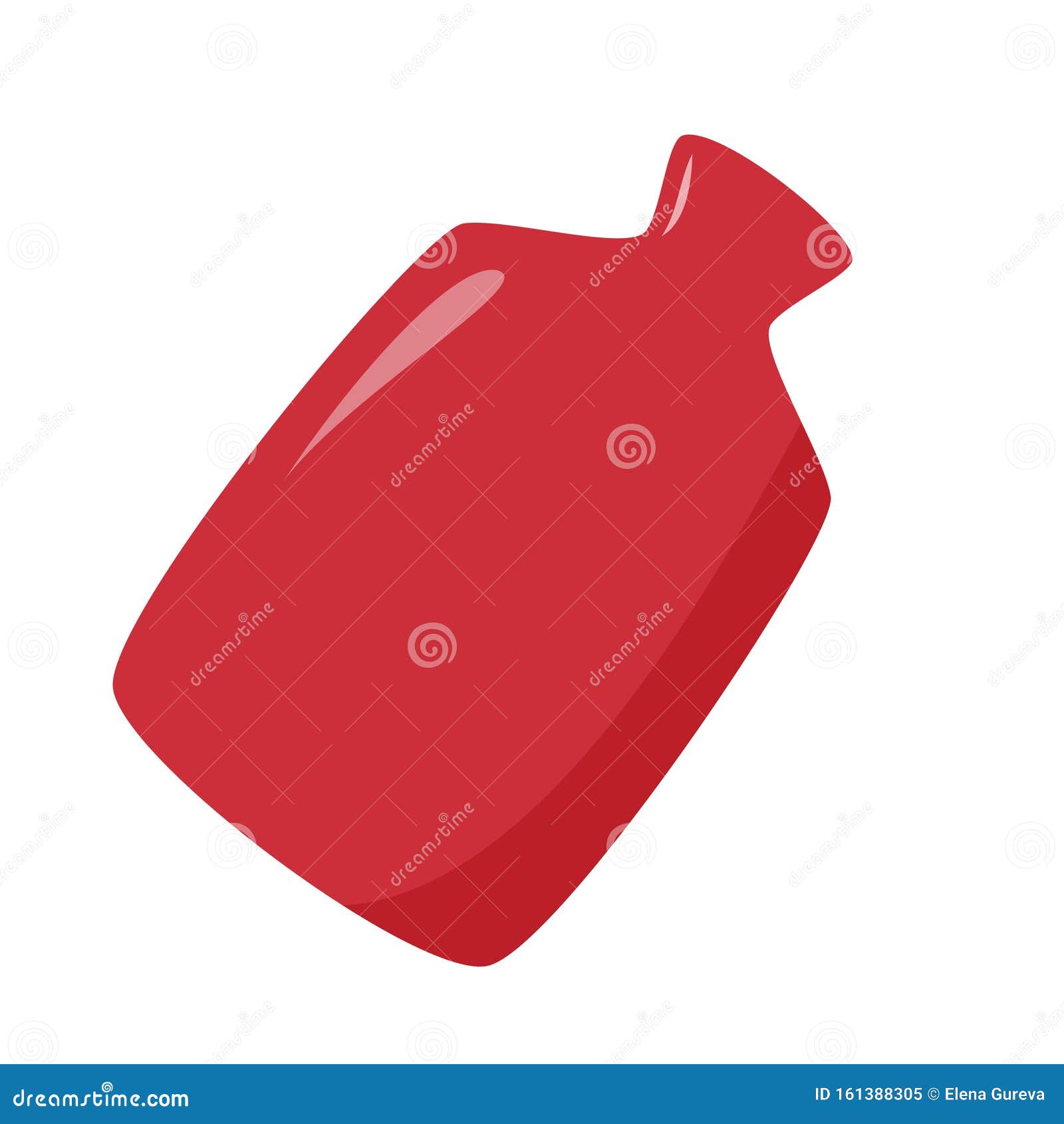 Red Rubber Warmer on White Background. Simple Vector Illustration ...