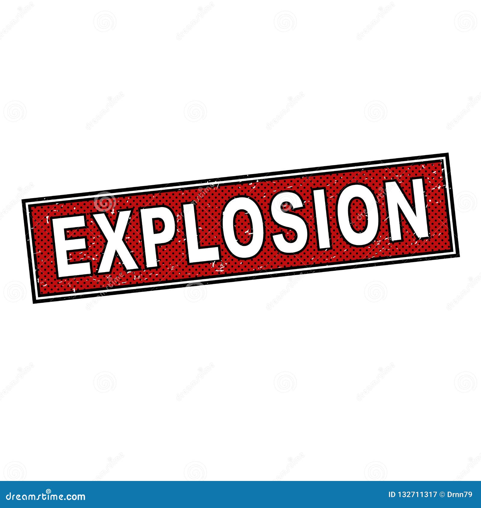 Explosion Red Rubber Web Stamp Pop Art Stock Illustration ...
